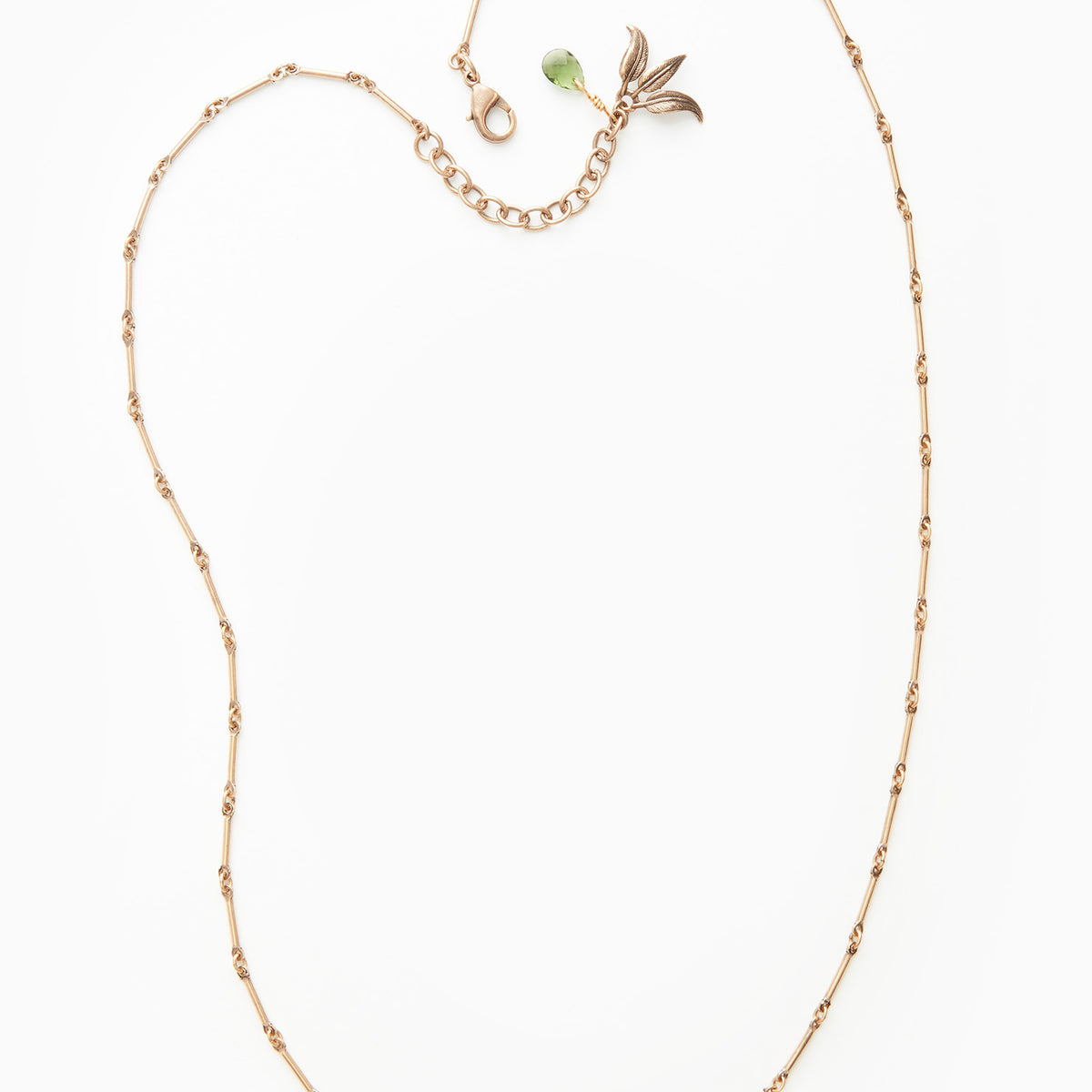 Stick Chain Necklace with Leaf – FALLEN ARISTOCRAT