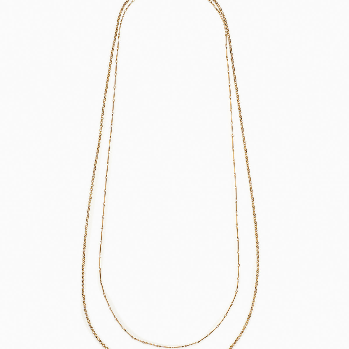 Layered Stick and Rolo Chain Necklace – FALLEN ARISTOCRAT
